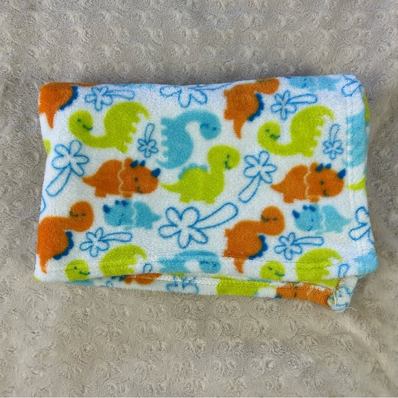Swiggles | Bedding | Swiggles Dinosaur Baby Blanket Blue Orange Green ...